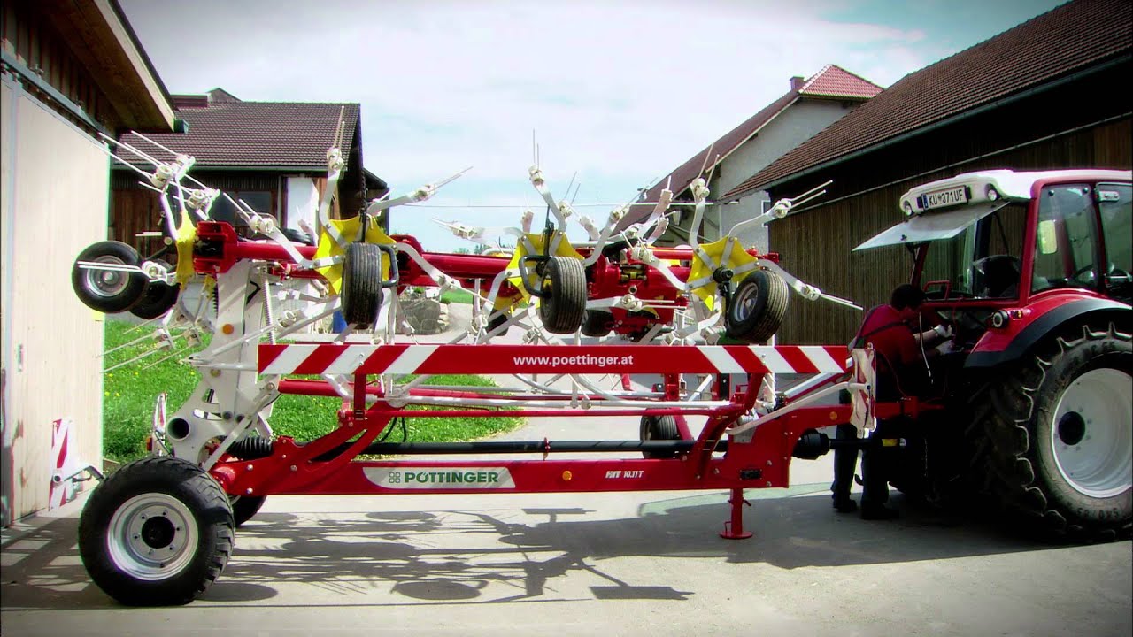 PÖTTINGER HIT T trailed tedders [english] - YouTube