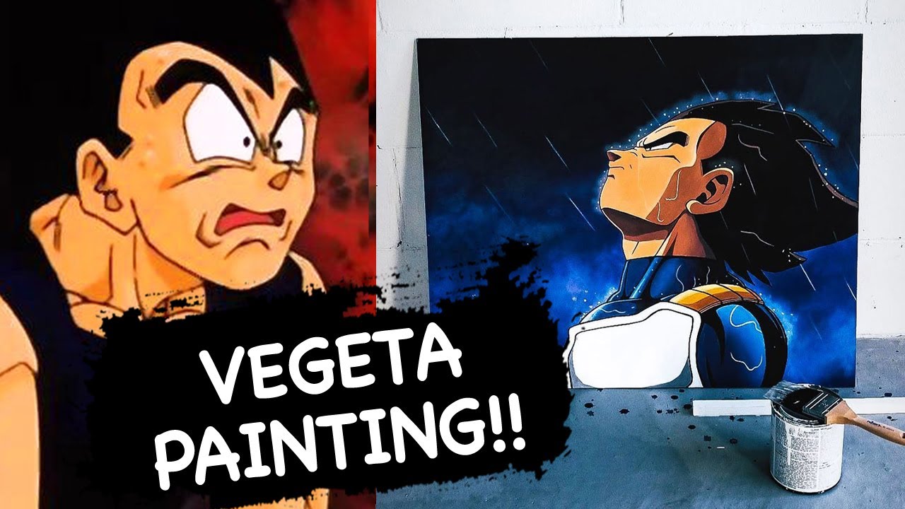 Painting the iconic Vegeta scene! - YouTube