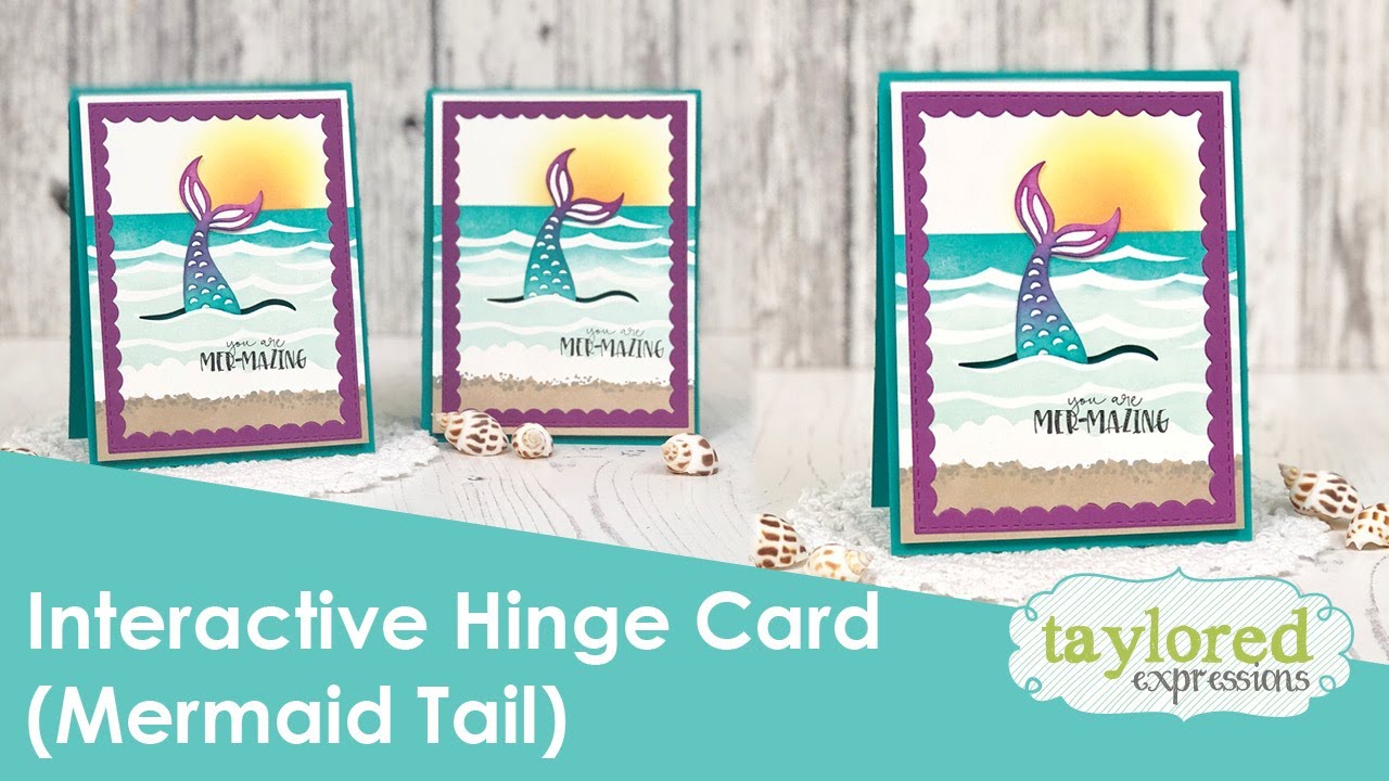 Interactive Hinge Card (Mermaid Tail) - YouTube