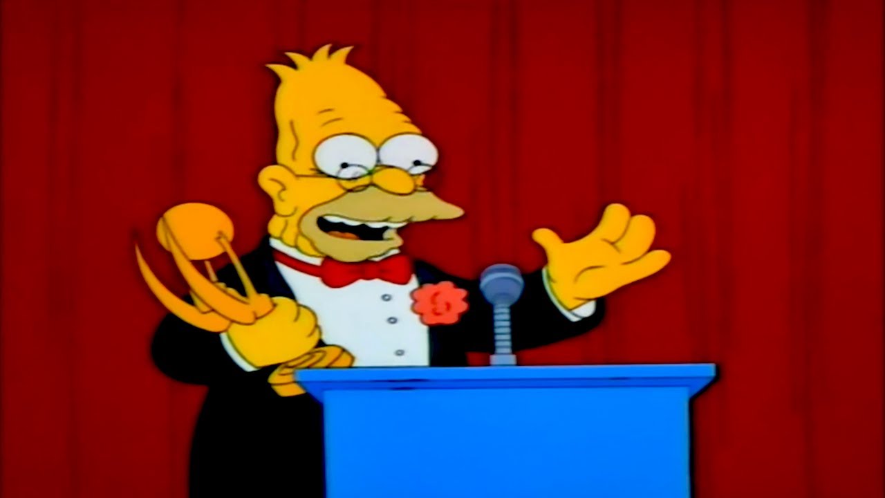 The Simpsons S34E07 : Abe Simpson Wins BIG at Annual Cartoon Awards ...