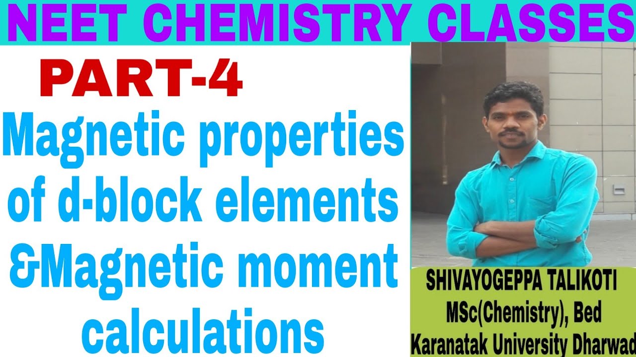 Magnetic properties of d-block elements&magnetic moment calculations ...