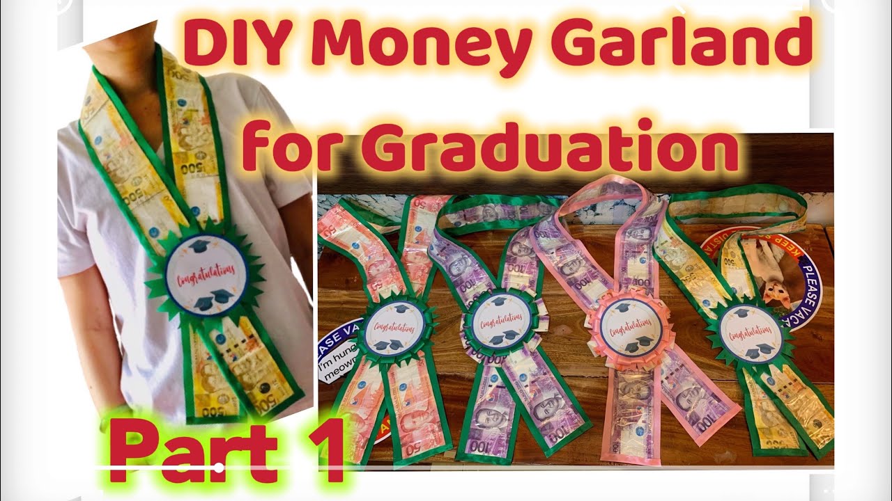 DIY MONEY GARLAND NECKLACE | Gift for Graduation, money lei #trending # ...