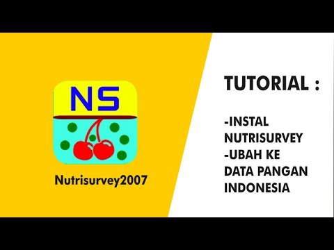 Cara Instal Nutrisurvey dan ubah Data pangan Indonesia / How to Install ...