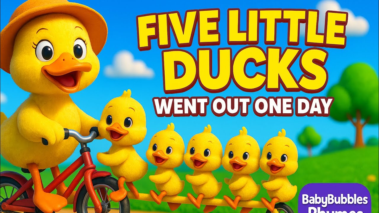 Five Little Ducks Went Out One Day 🦆 | Baby Bubbles Rhymes | Kids ...