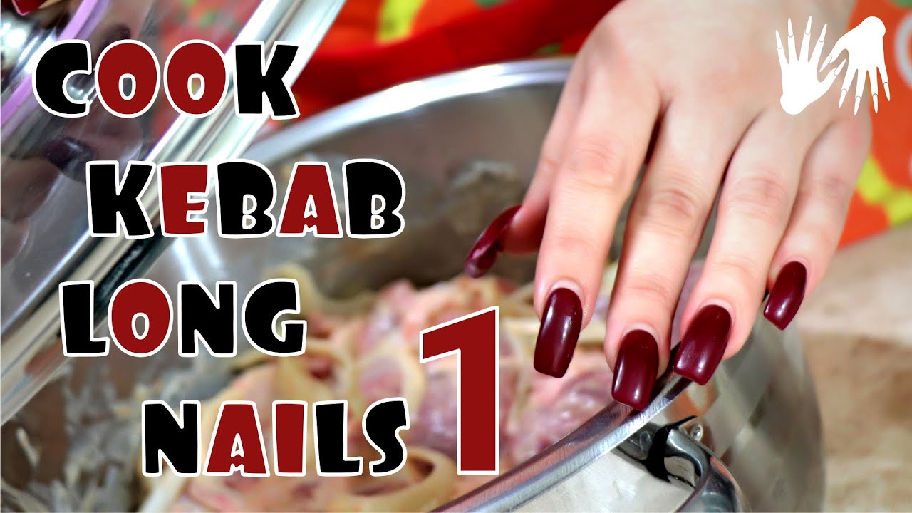 How to cook with long nails 🔪 Cut meat and onion - YouTube