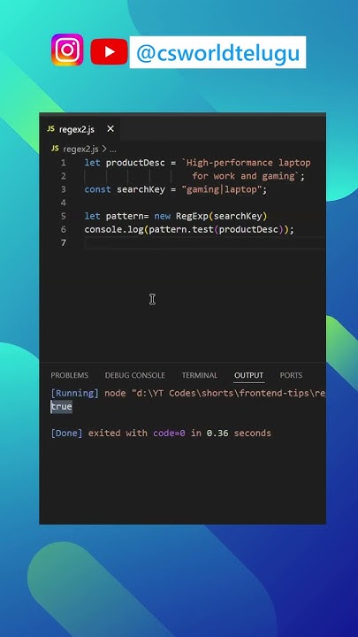 search method in javascript | regular expressions in javascript | javascript for beginners - YouTube