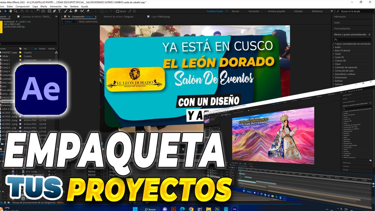 Cómo Empaquetar Un Proyecto De After Effects // Para Volver a Editar en Otra Computadora - YouTube
