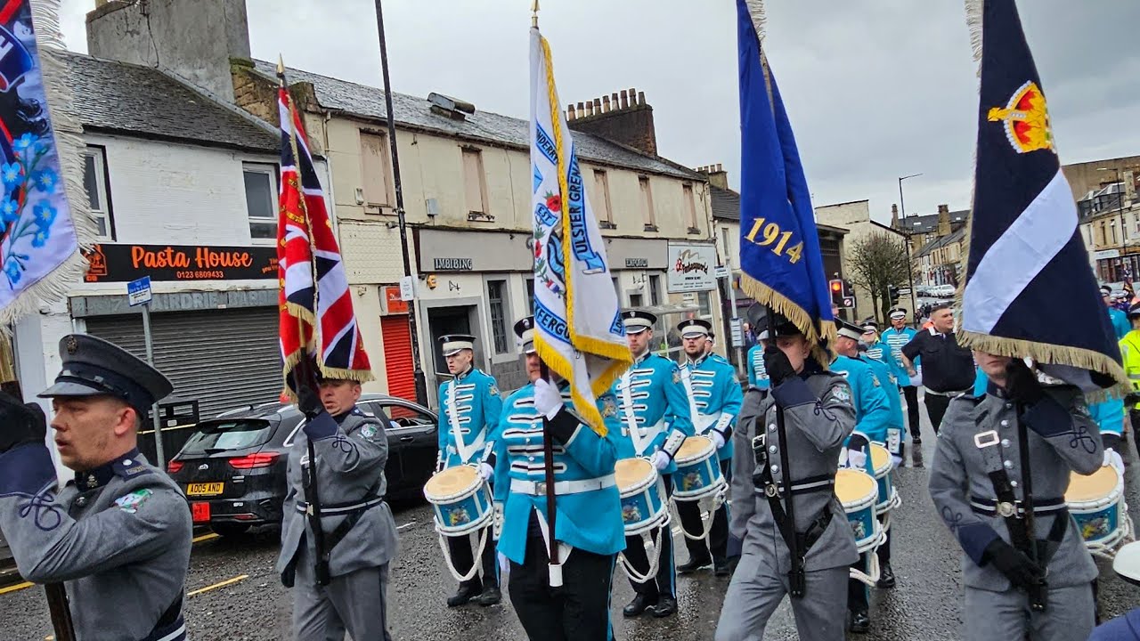 Ulster Grenadiers flute band Airdrie 18th March Light of foot parade ...