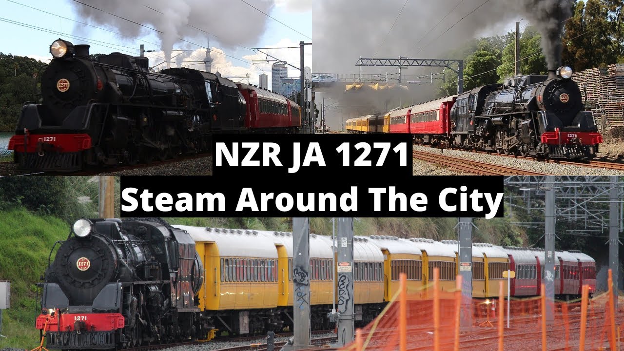 NZR JA 1271 - Steam Around The City (HD) (Drone Footage) - YouTube