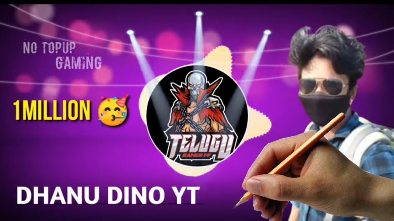 I DRAW OUR TELUGU GAMING FF 🥰🤩 DHANU DINO INTRO PICTURE BUNDLE - YouTube