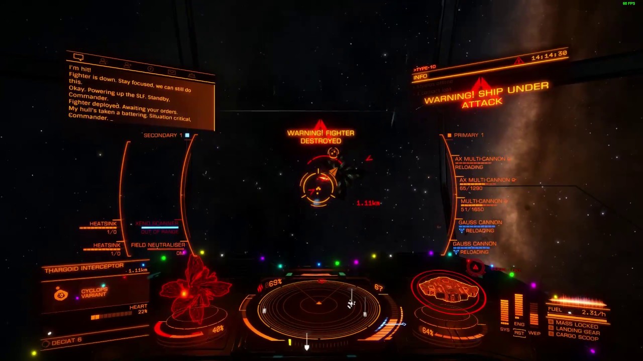 Type-9 Heavy Vs Thargoid Cyclops Solo - YouTube