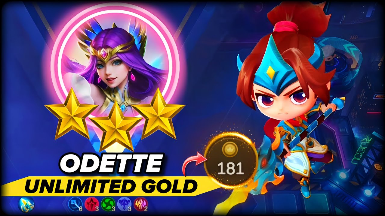 UNLIMITED GOLD MLBB CHESS BEST STRATEGY 🪙 3 STAR ODETTE MAGIC CHESS ...