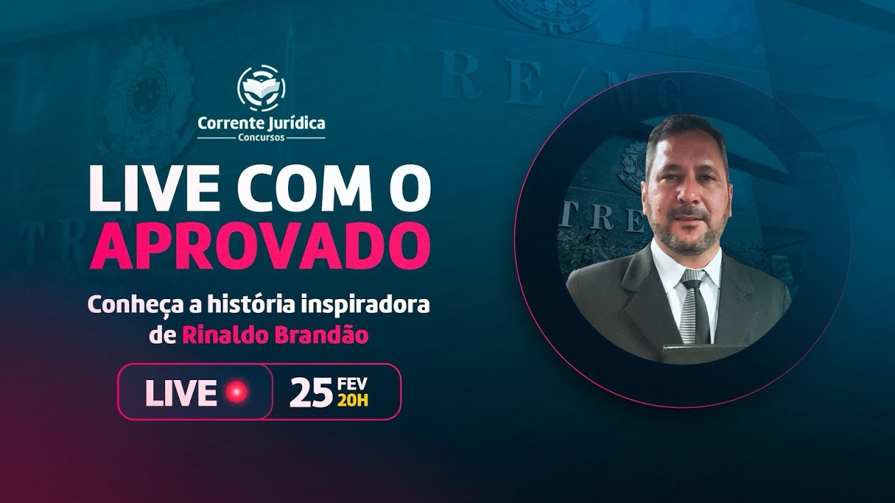 LIVE com o Aprovado Rinaldo Brandão - YouTube