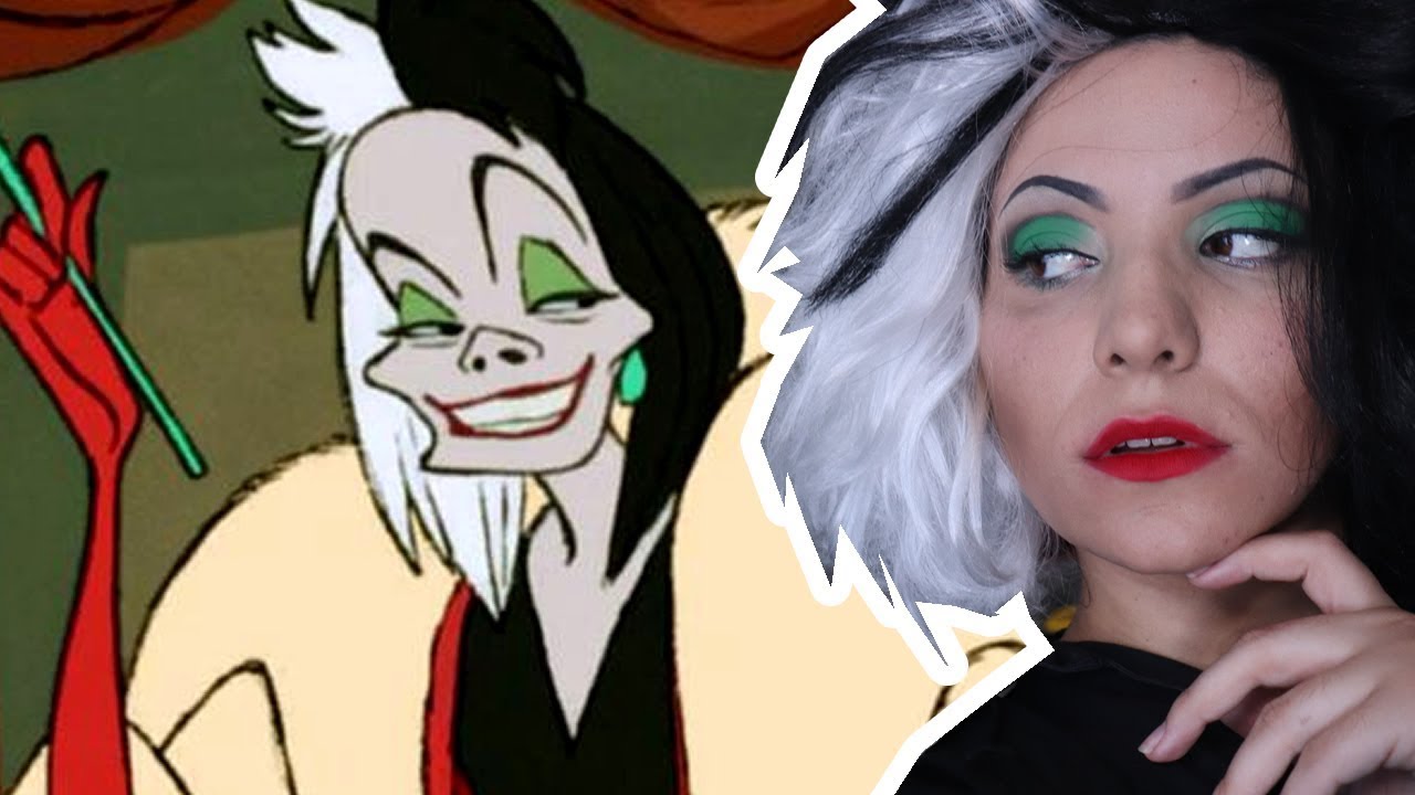 Maquiagem Cruella DeVil / Cruela Cruel | Cruella's Makeup tutorial ...
