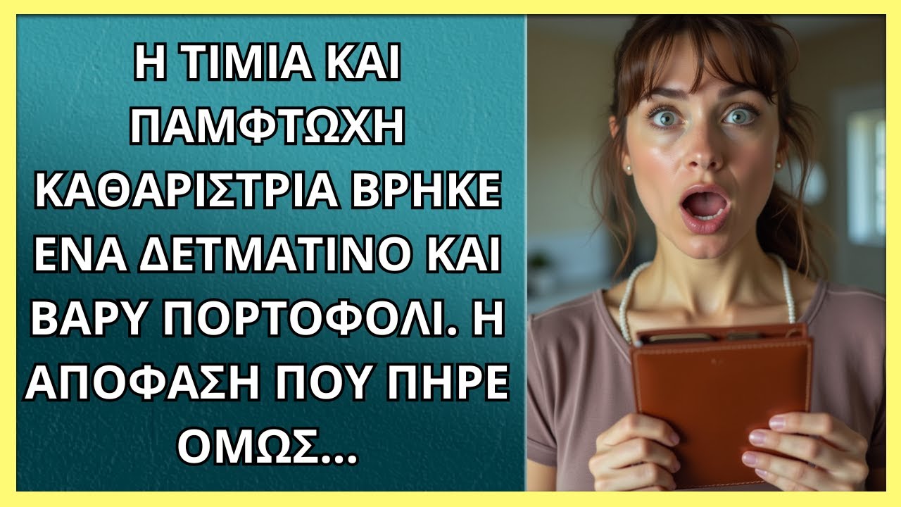Η Τίμια και Φτωχή καθαρίστρια βρίσκει ένα πορτοφόλι και τότε συνέβει ...