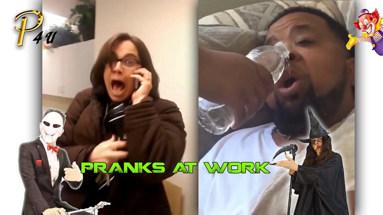 Funny scare cam 2022 _ Pranks at work with Saw man #10 - YouTube