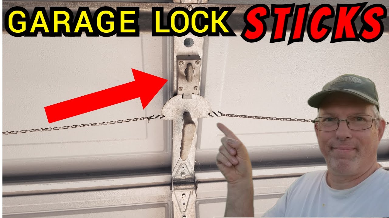 Garage Door LOCK CYLINDER & HANDLE LOCK Sticks! Use This! - YouTube