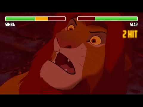 Lion king {1994} Simba vs Scar with healthbars