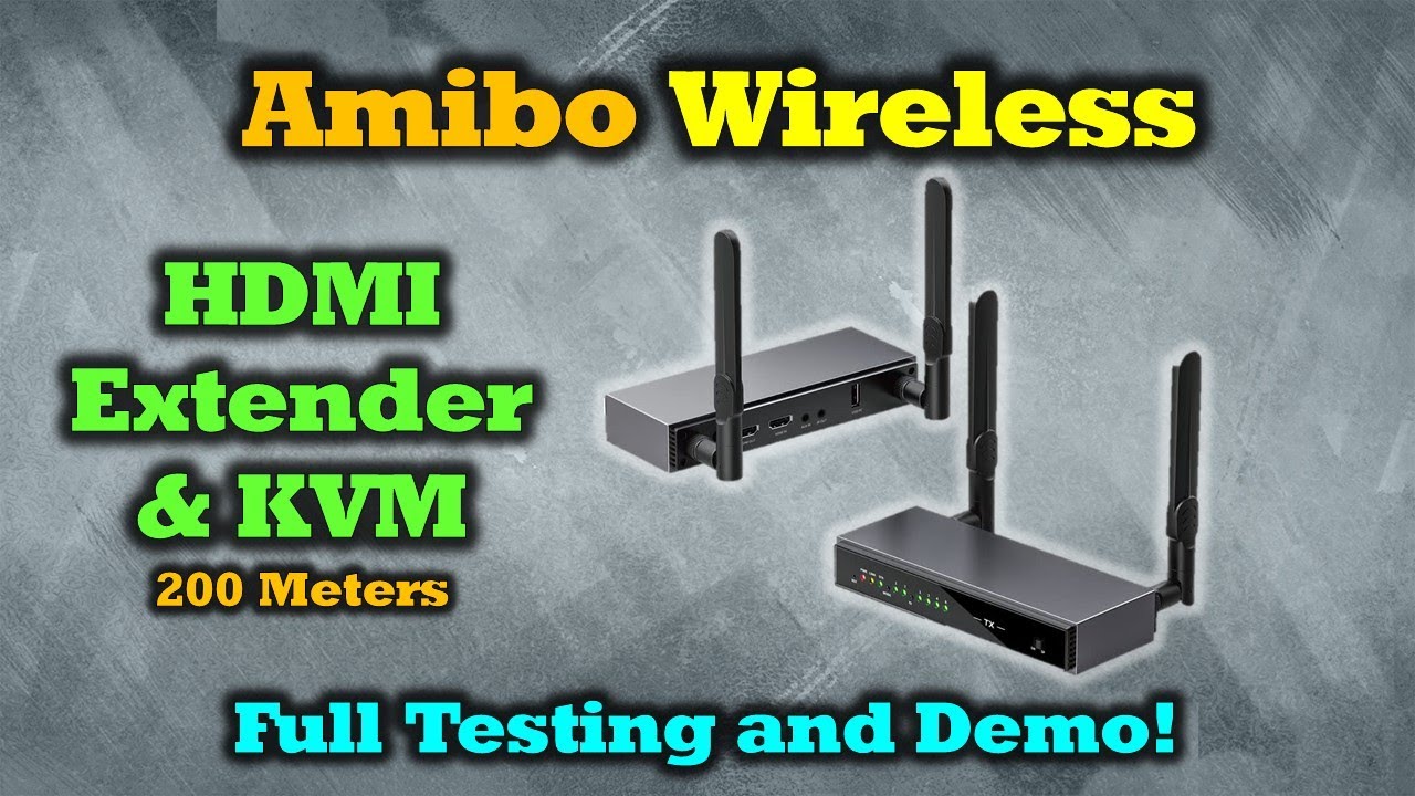 Amibo Wireless HDMI Extender Plus KVM - 200 Meter Range! - YouTube