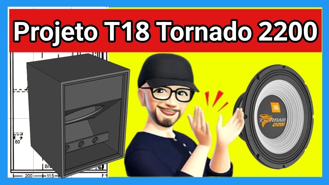 Projeto grátis de caixa T18 para Tornado 2200 18 Polegadas Subgrave profundo caixa Profissional ...