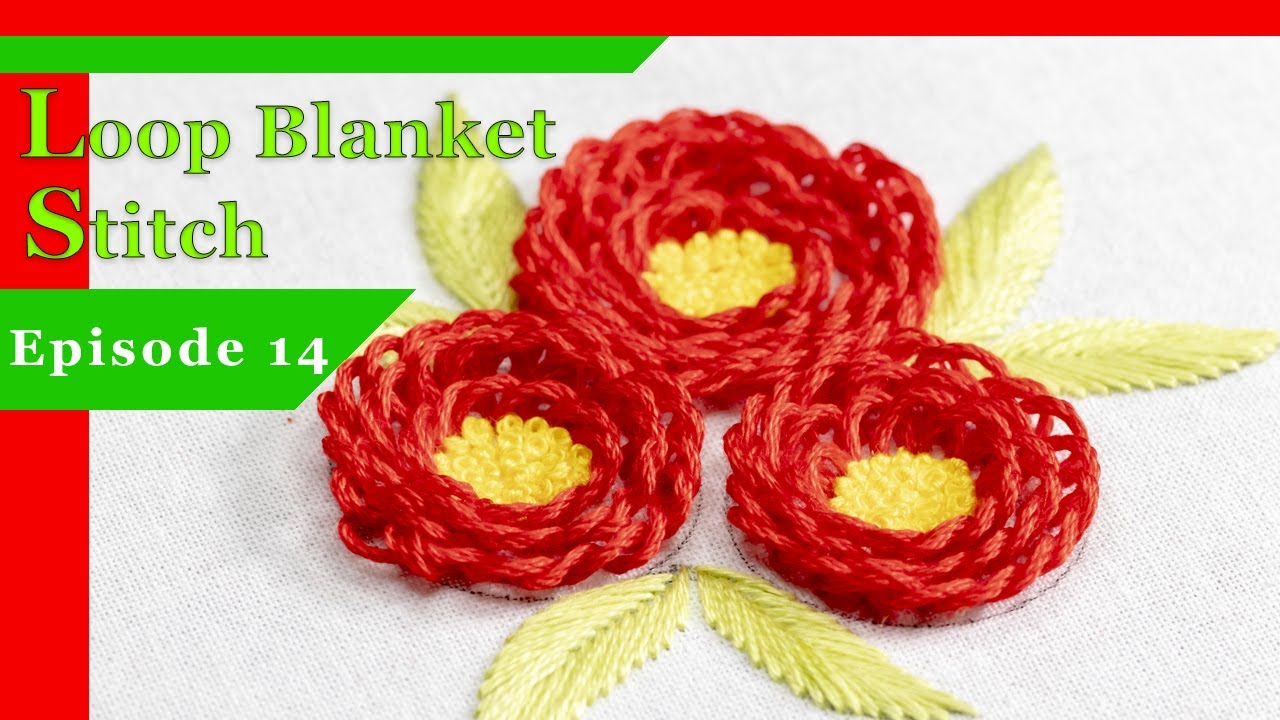 Loop Blanket Stitch Flower Hand Embroidery Tutorial - YouTube