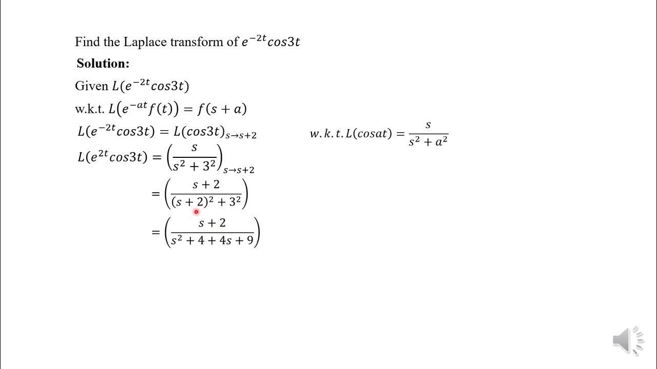 Laplace Transform Problems on First Shifting Theorem - YouTube