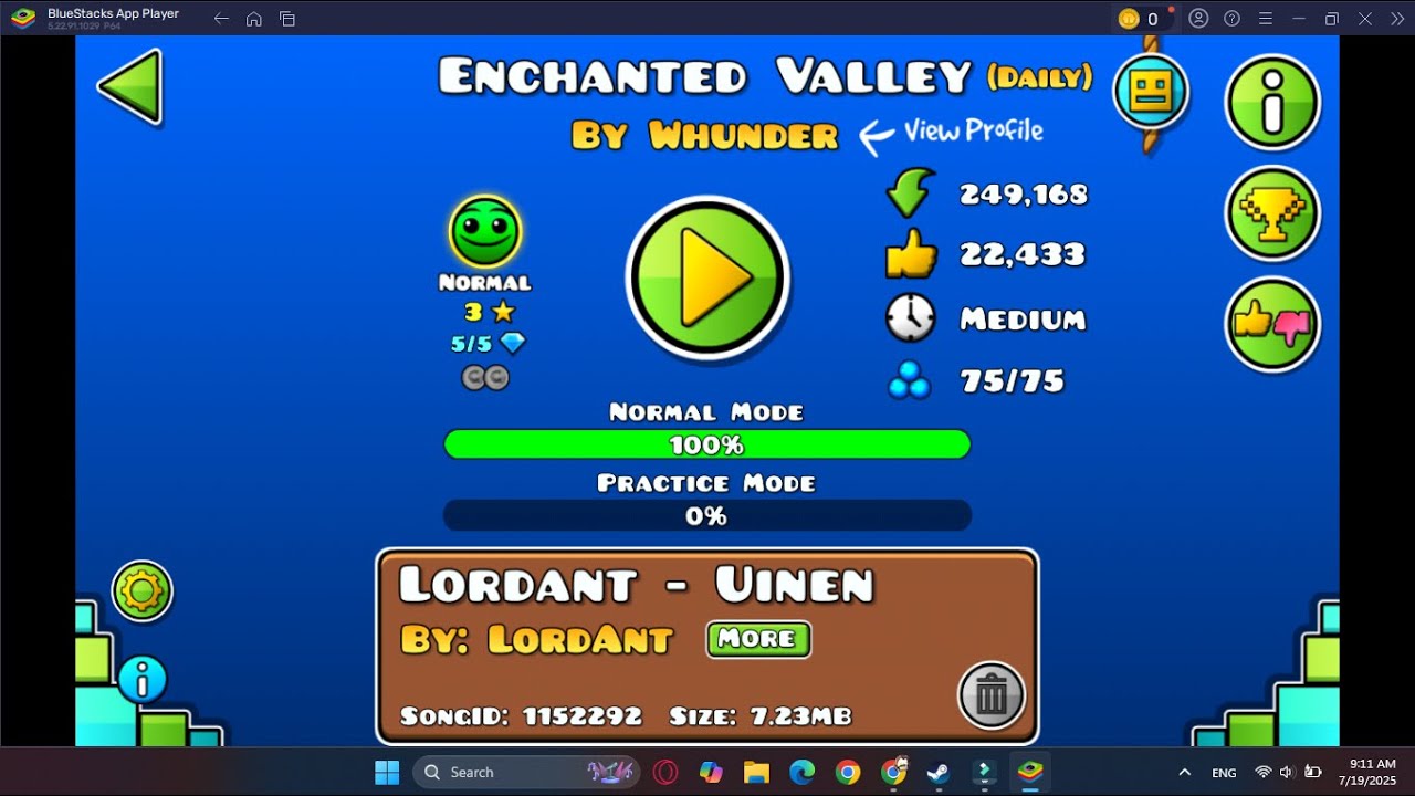 Playing geometry dash for the first time on the channel (lol i beat ...