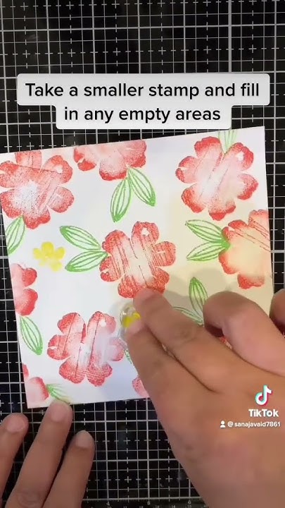 Let’s make our own patterned paper using STAMPS and STENCILS - YouTube