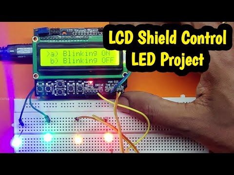 4 LED Projects in One LCD by using Menu || Arduino LCD shield menu tutorial || Arduino LCD ...