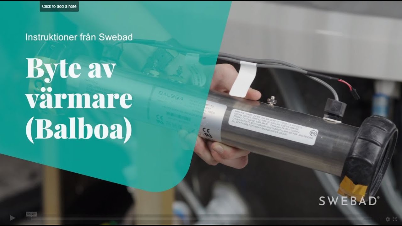 Swebad- Byte av värmare (Balboa) - YouTube
