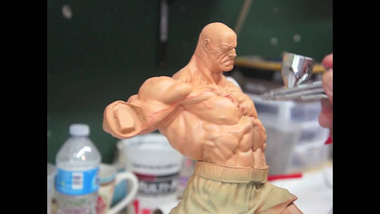 1/4 scale SAGAT Painting sculpted by Eric Sosa - YouTube
