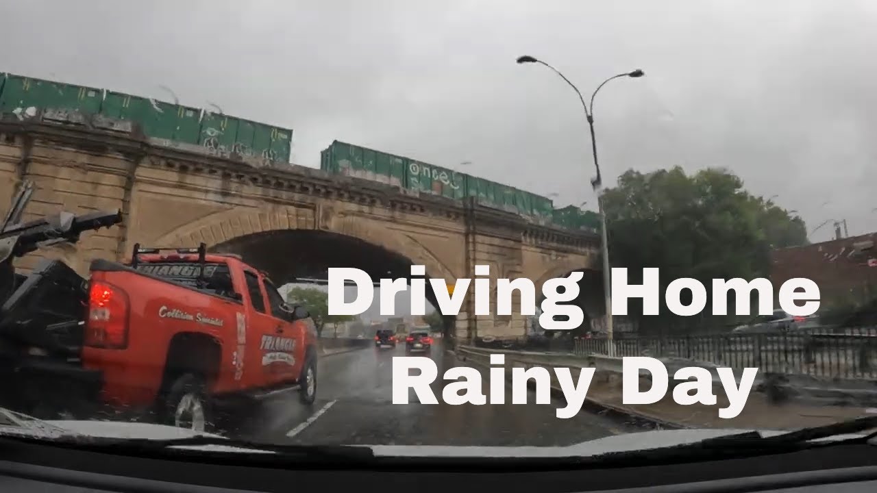 Driving Home in Rain Queens to Long Island NY - YouTube