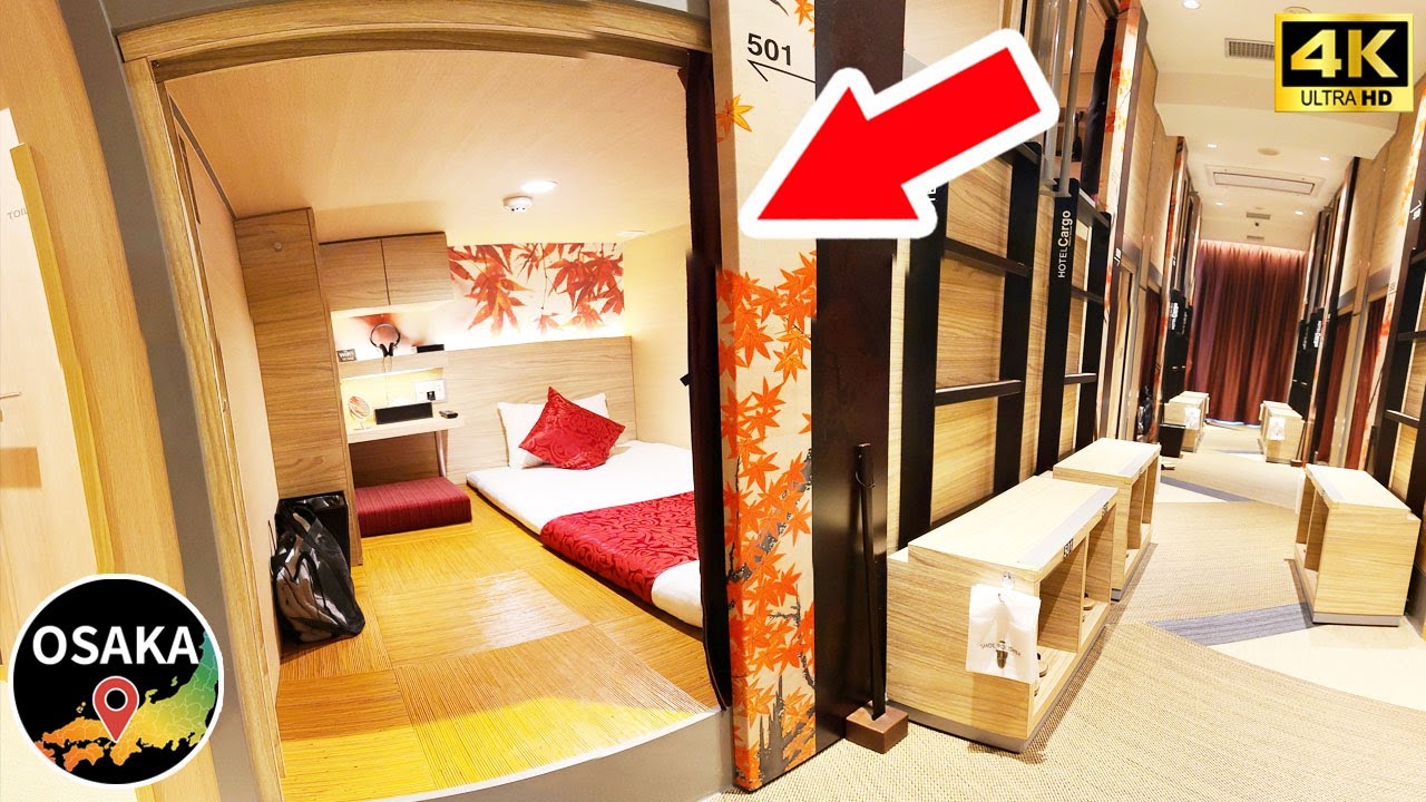Japanese Style Premium Capsule Hotel in OSAKA, Japan NAMBA - YouTube