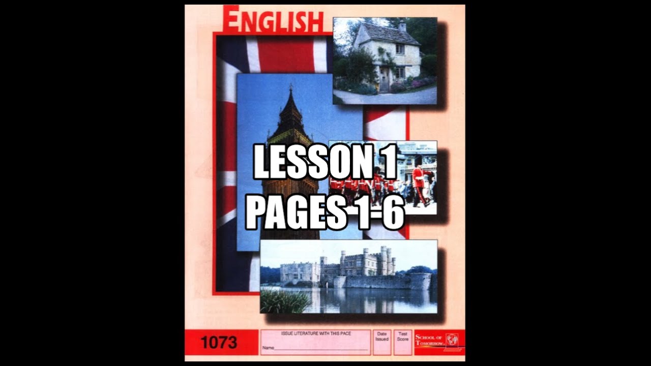 ACE English Pace 1073 Pages 1-6 ~ Homework Help - YouTube