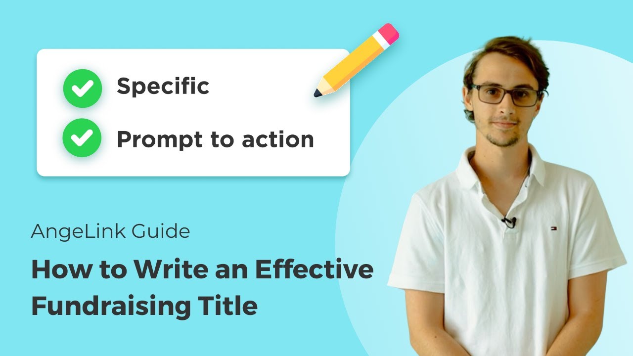 How to Write an Effective Fundraising Title - YouTube