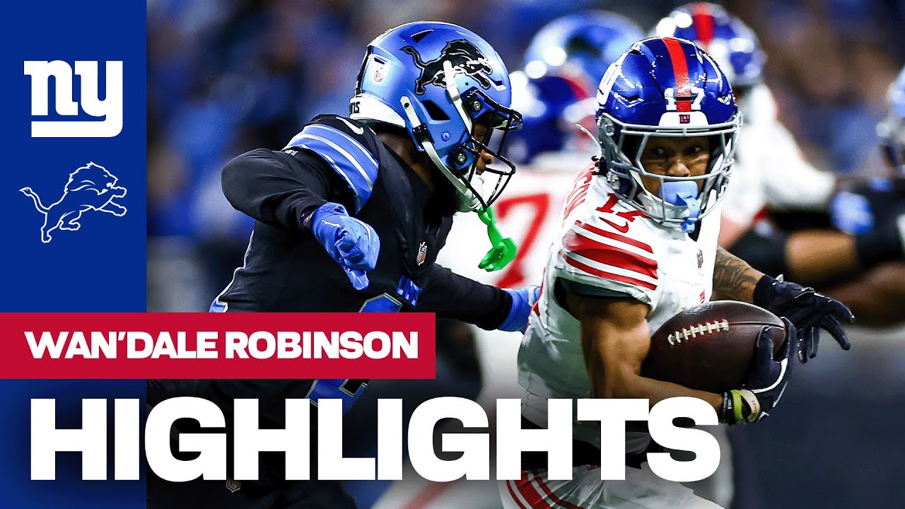 Highlights: Wan'Dale Robinson | Giants vs. Lions | Week 12 | New York ...