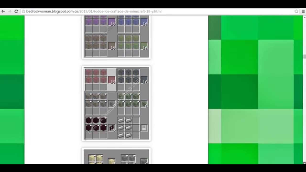 Todos los crafteos de minecraft 1.8.X 2015 - YouTube