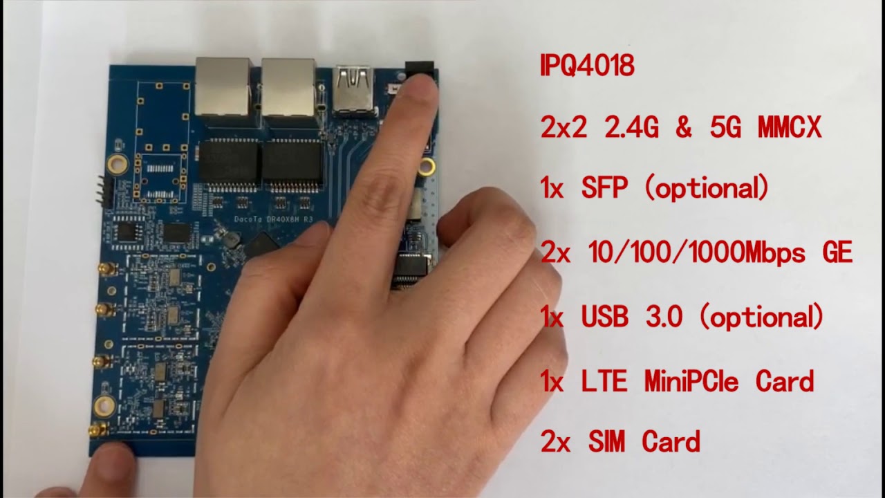 (Qualcomm IPQ4018/IPQ4028)DR4018H: 802.11AC 2x2 2.4G&5G Wave2 ...