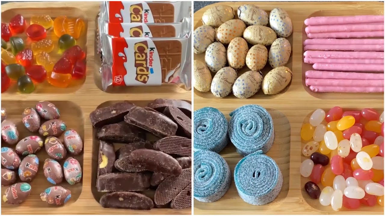 Yummy Snacks | ASMR | Filling Platter With Sweets - YouTube