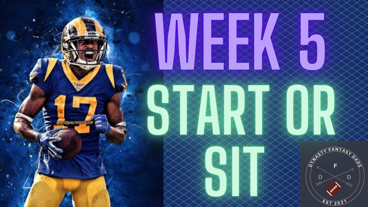 Fantasy Football Week 5 START or SIT? - Week 5 Preview 2021 - YouTube