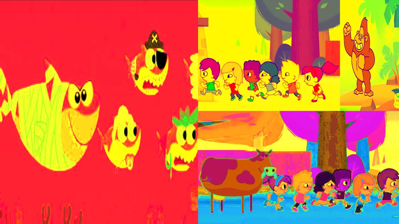 Shark,Scary, Gorilla,Cow moo Run Runn!!Super Simple songs Super Effect ...