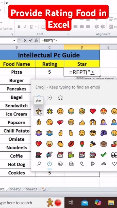 Rating Formula in Excel 🔥|| Advance Excel 💯 ||#shorts #excel #exceltips #exceltutorial #computer ...