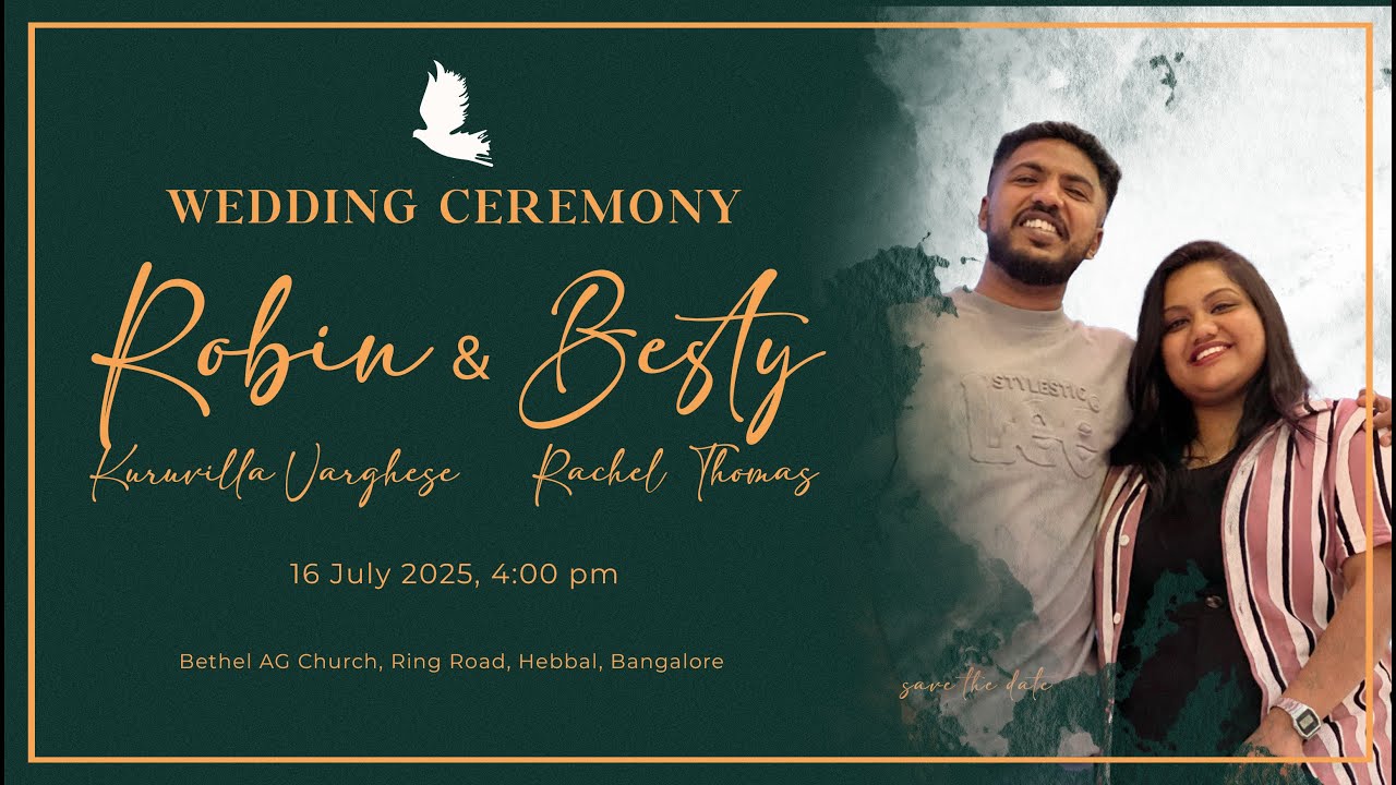 Robin Kuruvilla Varghese & Besty Rachel Thomas | Wedding Ceremony ...