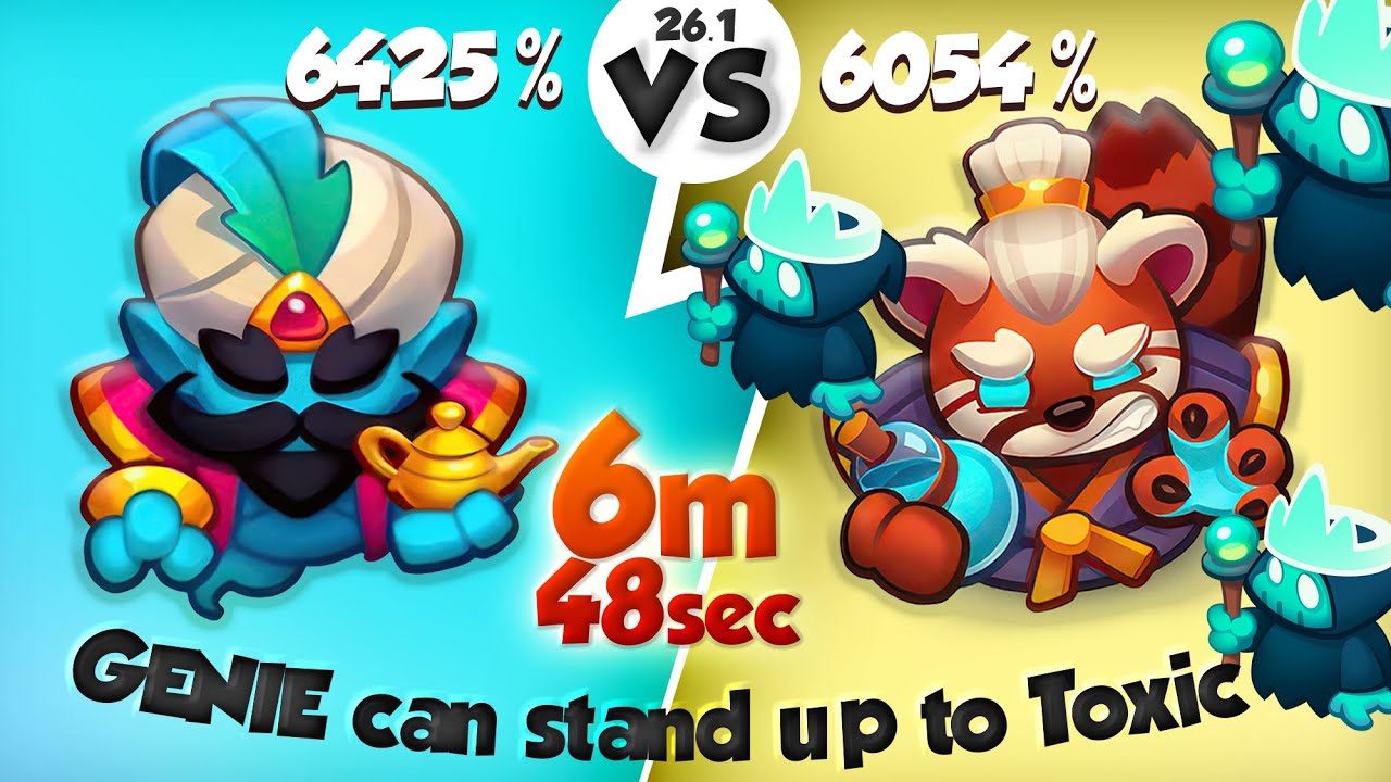 6:48 mins of Toxic GENIE can Fight! PVP Rush Royale - YouTube