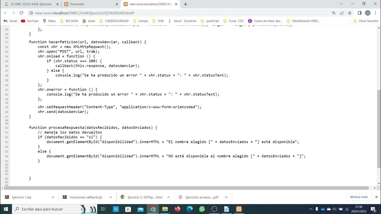 Ej1 Ajax Callback Youtube