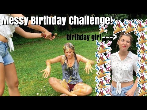 Messy Birthday Challenge! - YouTube