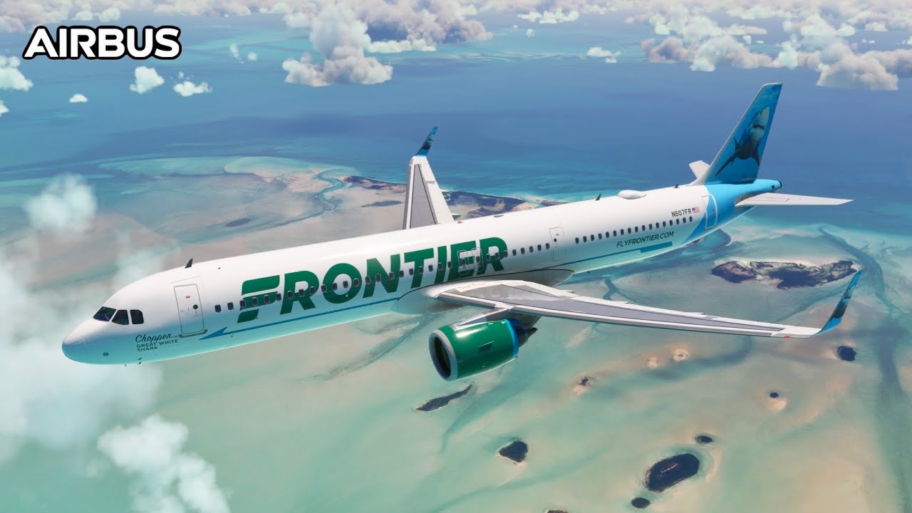 Airbus A321 Frontier Airlines | Tail N607FR “Chopper The Great White ...