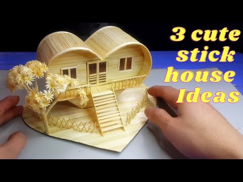 3 Cute Bamboo-stick House ideas for home decoration - YouTube