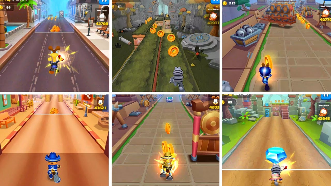 ALL CHARACTERS Garfield Rush 🐈 Play w/ Garfield, Odie or Nermal ...