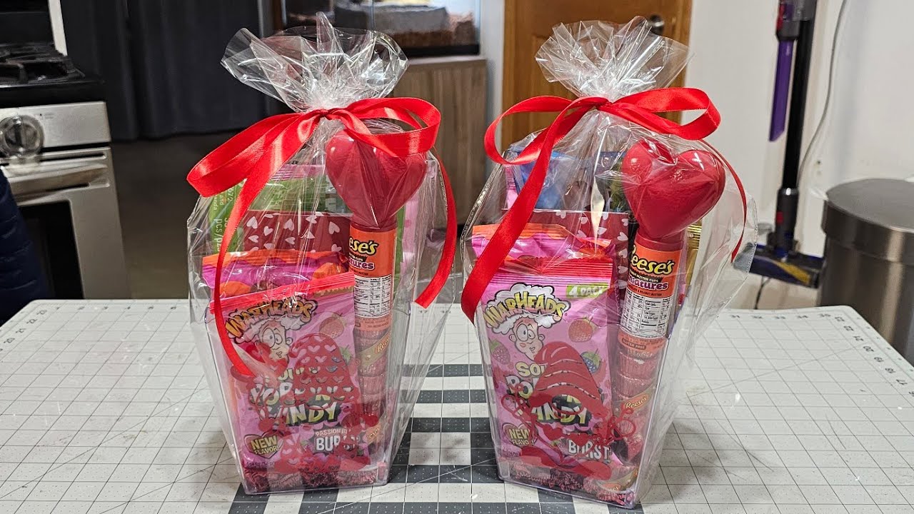 #dollartree Diy Valentine's Gift Basket from Dollar Tree - YouTube